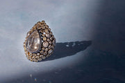 One Of A Kind Diamond Ring with Grey and Olive Colored Fancy Diamonds ...